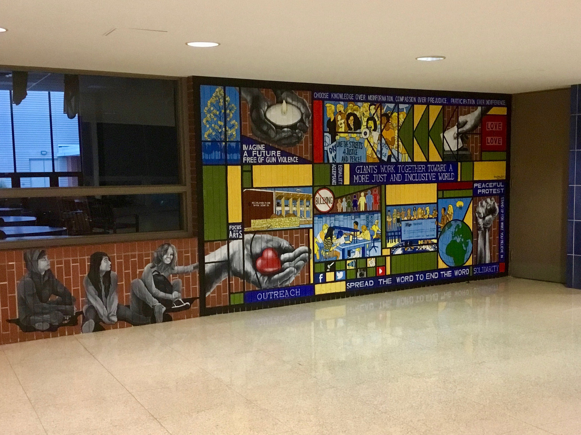 Social Justice Mural at Highland Park High School - Nancy Pochis Bank ...